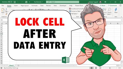 Automatically Lock Cells After Data Entry Excel Vba Macro Youtube