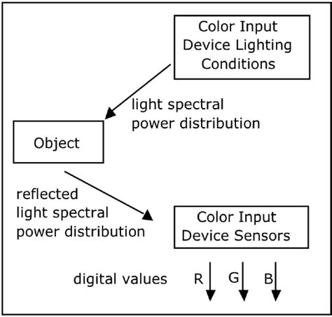 Simplistic Illustration Of An Rgb Color Input System From Light To