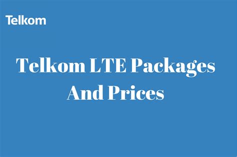 Telkom Lte Packages And Prices