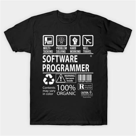 Software Programmer T Shirt MultiTasking Job Gift Item Tee Software