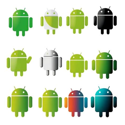 Android Vector Set White Background Isolated A High Quality Premium Ai Generated Vector
