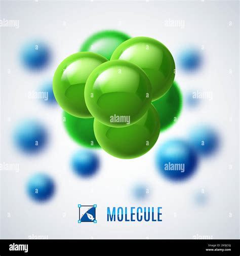 Green And Blue Molecular Structure Illustration With Blur Effect Stock Vector Image And Art Alamy