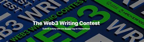 Web3 Writing Contest April 2022 Results Announced Hackernoon