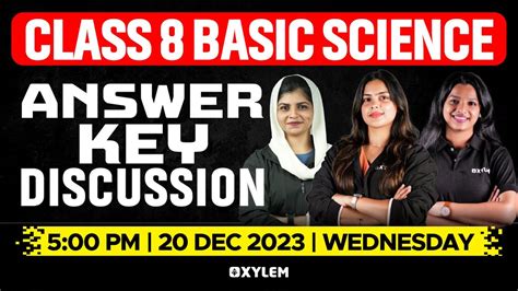 Class 8 Basic Science Answer Key Discussion Xylem Class 8 Youtube