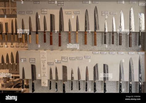 Knife Store In Kappabashi Dori Street In Ueno Asakusa Area Of Tokyo