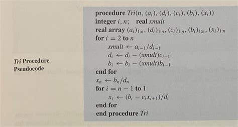 Solved 1 Rewrite Procedure Tri Using Only Four Arrays