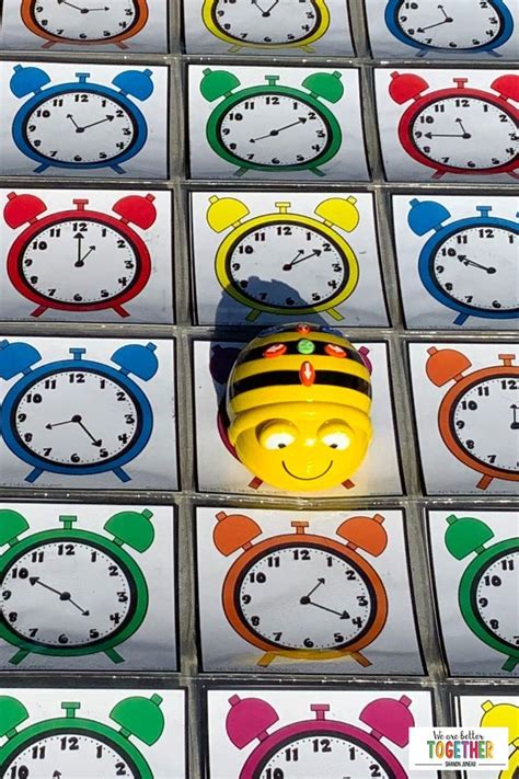 Bee Bot Printables Telling Time To The Nearest 5 Minutes And Blue Bots Coding Mat Elementary