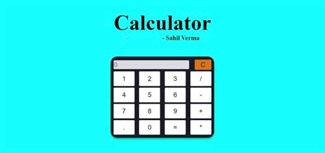 Sahil Verma On Linkedin Hello Guys This Is A Basic Calculator Using Html Css And Javascript