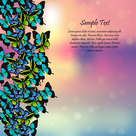 Spring Background With Butterflies Stock Vector Illustration Of Card Celebrate 90821178