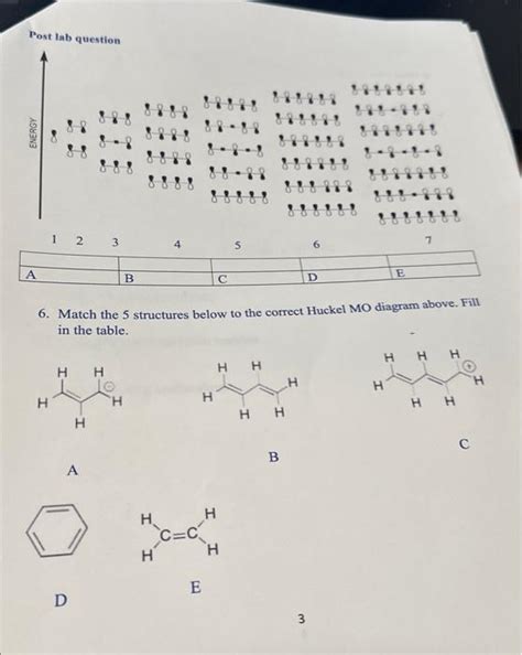 Solved Post Lab Question Match The Structures Below To Chegg