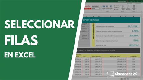 Seleccionar Filas En Excel Office A Tope