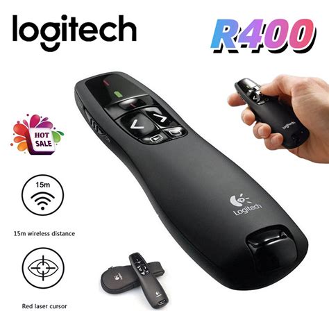 Logitech R400 Wireless Presenter Red Laser Pointer 2 4ghz Remote