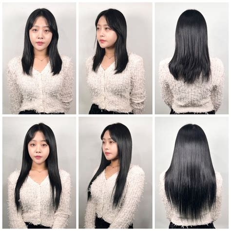 18인치 붙임머리잘하는곳에서 중단발기장 슬릭컷 느낌으로 긴 머리 연장 네이버 블로그
