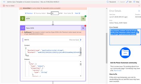 Issue In Admin Sync Template V3 Custom Connectors Workflow The