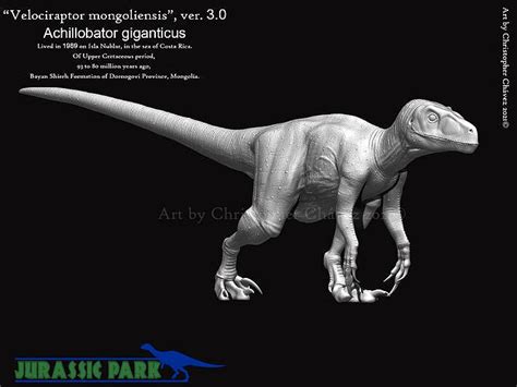 Raptor Jurassic Park Novel 3d Model