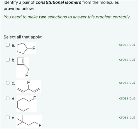 Solved Identify A Pair Of Constitutional Isomers From The