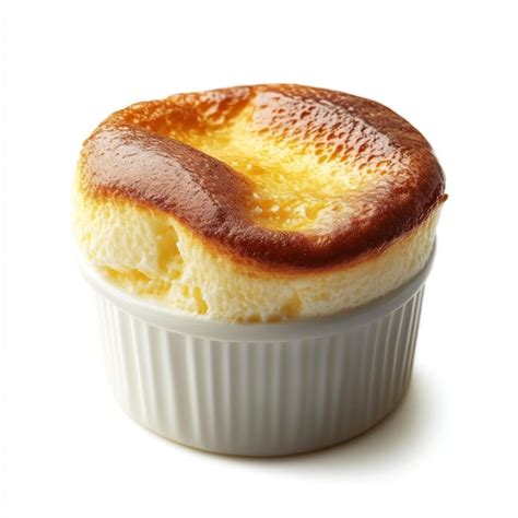 Souffl Dessert On A White Background Isolated Object Premium Ai