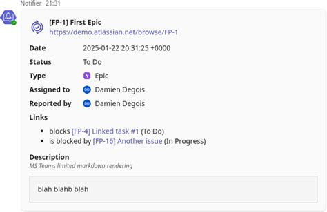 Jira Api Teams Notifier
