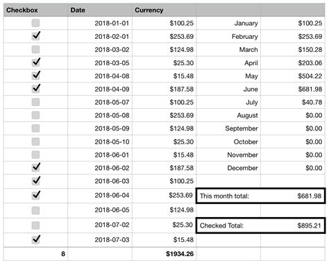Apple Numbers Sumif Checkbox Clipart