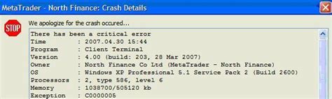 Mt4 Crashes Unexpectedly Metatrader 5 General Mql5 Programming Forum