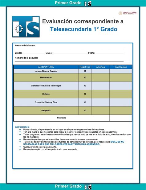 Examen De Tercer Grado De Telesecundaria Image To U Free Schedule