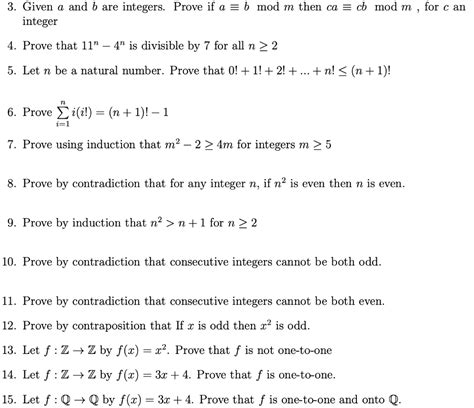 solved 3 given a and b are integers prove if a b mod m