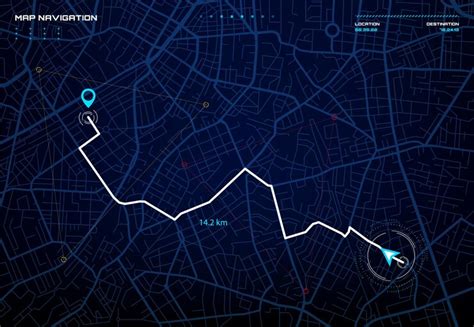 premium vector city map navigation interface gps navigator screen