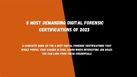 8 Most Demanding Digital Forensic Certifications Of 2025