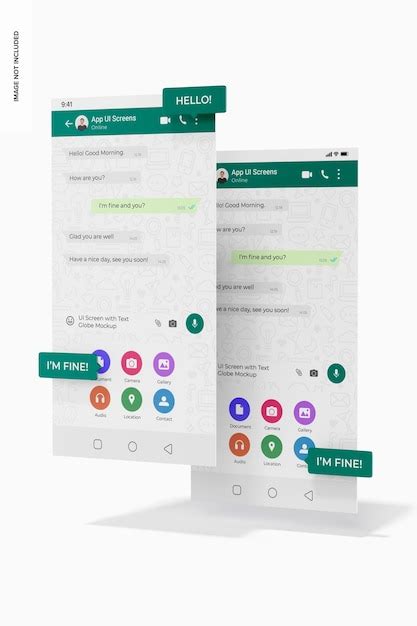 Premium Psd Ui Screens With Text Globe Mockup Right View