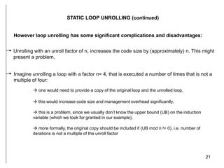 Loop Unroll ACA CS505 Ppt
