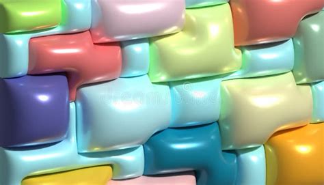 Abstract Background With Convex Multicolored Shapes 3d Rendering