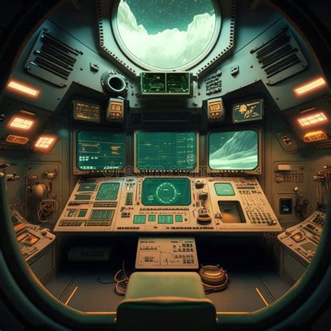 Explore The Interior Of A Spaceship Cockpit Complete With A High Tech Control Room For