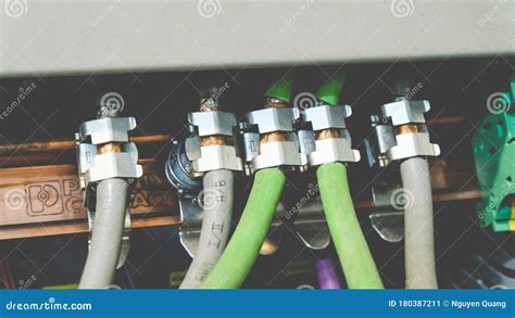 Control Panel With Wiring Stock Image Image Of Electronic