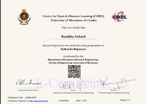 Python Programming Onlinelearning Universityofmoratuwa