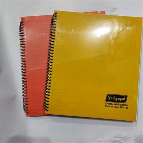 Neelgagan Note Book Spiral 5 Subjects Colours No 89 Spiral Register स्पाइरल नोटबुक Goyal