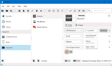 Codebook Help Saving Old Passwords