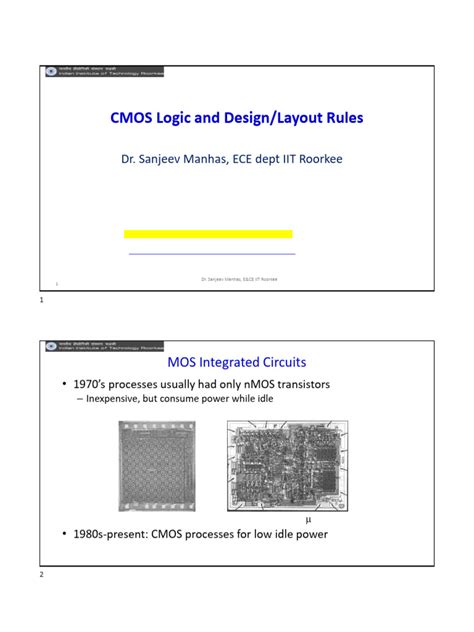 Lec Cmos Logic And Layout Rules Pdf Cmos Logic Gate