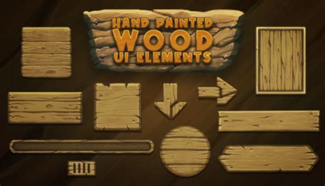 Wood Ui Elements Thegameassetsmine
