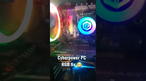 How To Fix Rgb Lighting In Your Cyberpower Pc Youtube