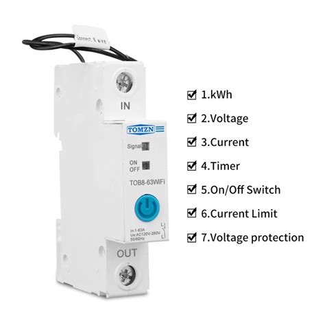 Jual MCB AC 63A WIFI Smart Switch Kwh Monitor Circuit Breaker Timer Relay Shopee Indonesia