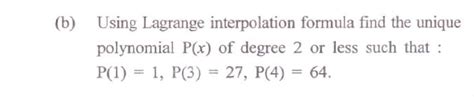 Lagrange Interpolation Polynomial Formula Pbcyj