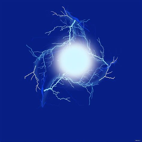 Blue Lightning Circle Vector In Illustrator Svg  Eps Png Download