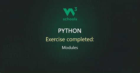 completed exercise python modules