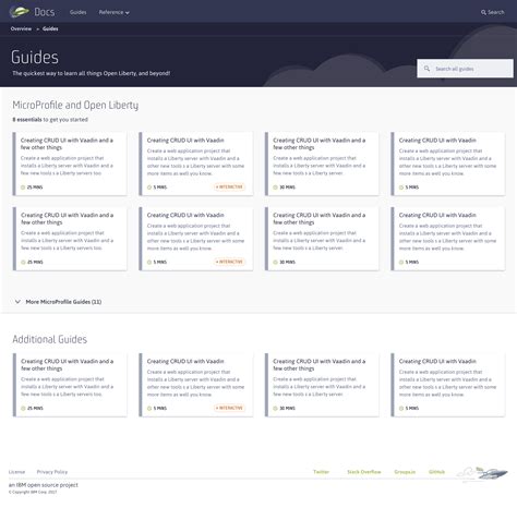 New All Guides Page Categories Issue Openliberty Openliberty Io Github