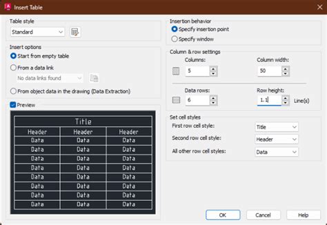 How To Use Tables In AutoCAD Engineering