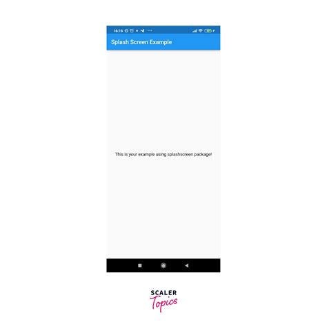 Splash Screen In Flutter Scaler Topics