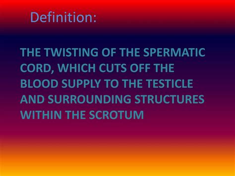 Torsion Of The Testicle Ppt