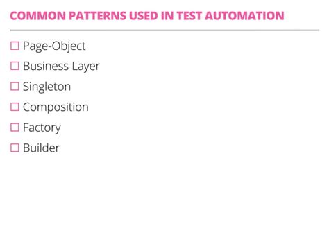 Patterns Of A Good Test Automation Framework Locators And Data Ppt