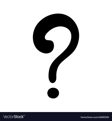 Question Mark Silhouette Hand Drawn In Simple Vector Image