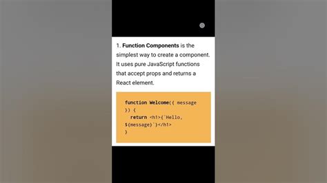 Functional Components In React Js Reactjs Reactjsdeveloper Reactjs Youtube